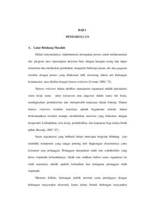 IMPLEMENTASI HUMAN RELATIONS DALAM PELAYANAN PUBLIK DI BADAN KEPEGAWAIAN NEGARA (BKN) REGIONAL ...